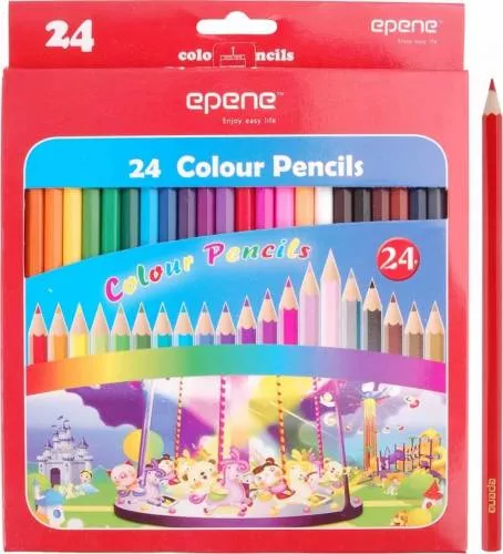 Creioane colorate EPENE corp hexagonal 24 culori-cutie ep20-1024 - cel.ro