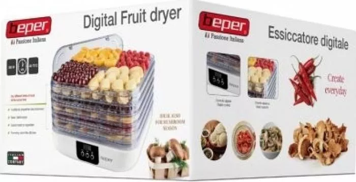 Deshidrator de fructe si legume Beper 90.507 350W 25kg Oprire automata ...
