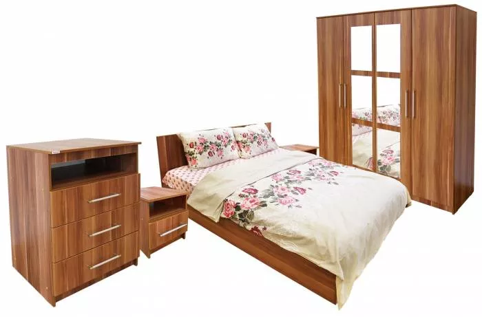 Dormitor Napoli cu pat 160x200 cm Prun dormitornapoli160 - cel.ro