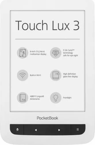 EBook Reader PocketBook Touch LUX 3 4GB White pb6262-d-ww-l - cel.ro