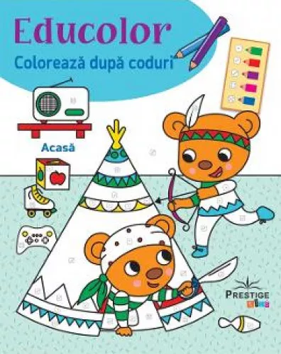 Educolor Acasa. Coloreaza dupa coduri 9786069651216 - cel.ro