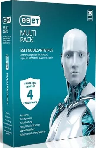 ESET NOD32 Antivirus Multipack v8 1An 4 PC-uri Licenta Noua Box ...