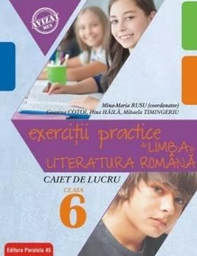 Exercitii practice de Limba romana - Clasa 6 - Caiet Ed. 2018-2019 - Mina-Maria