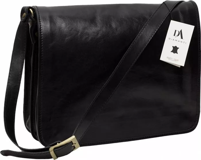 Geanta barbati din piele naturala DiAmanti Livorno Nero 7016-nero - cel.ro
