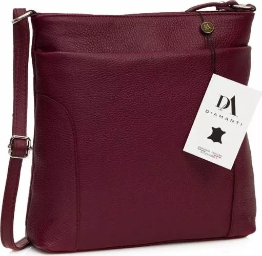 Geanta dama de umar din piele naturala Diamanti Imperia Bordo d1227 ...