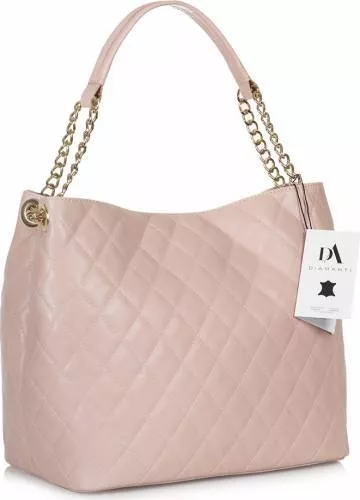Geanta dama din piele naturala DiAmanti Lora Rosa d1042-rosa - cel.ro