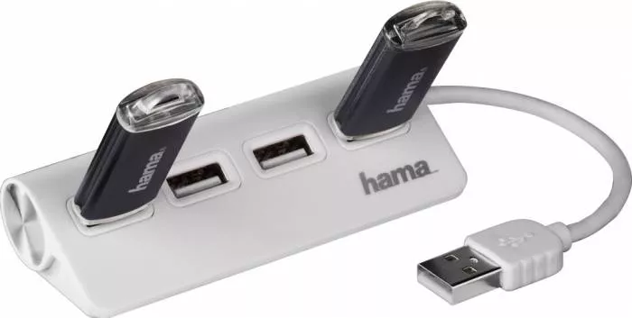 Hub Hama 4x USB 2.0 Alb