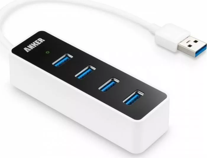 Hub USB 3.0 Anker Compact 4 porturi Alb a7511011 - cel.ro