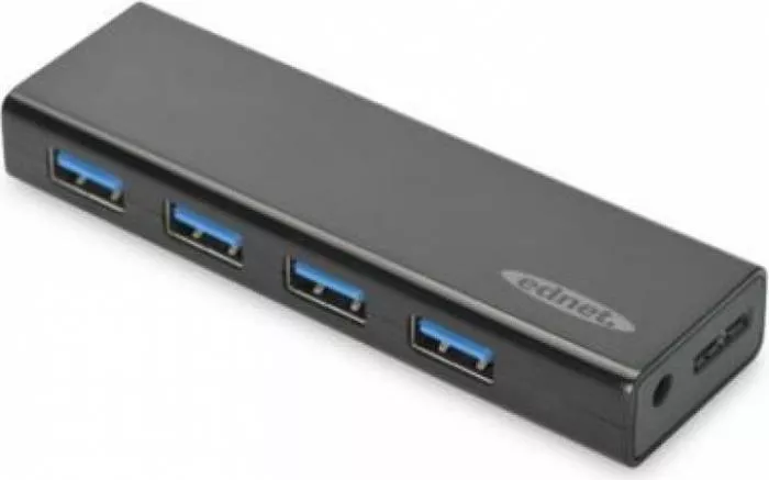 Hub USB 3.0 Ednet 4-port Black 85155_hub - cel.ro