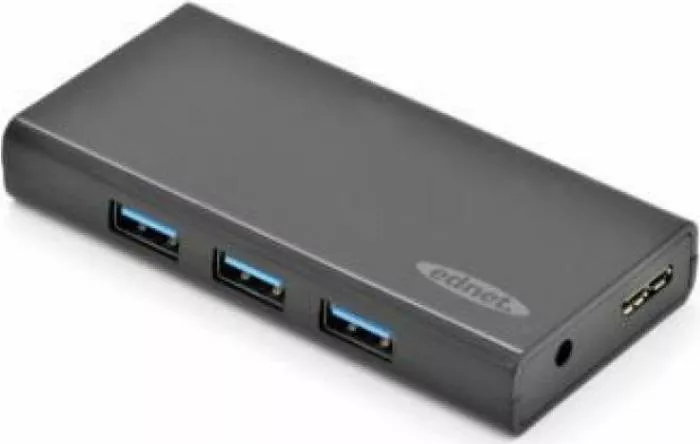 Hub USB 3.0 Ednet 7-port Black 85156 - cel.ro