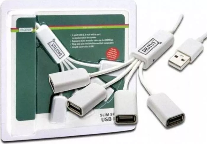 Hub USB Digitus 4-port Slim Spider da-70216 - cel.ro