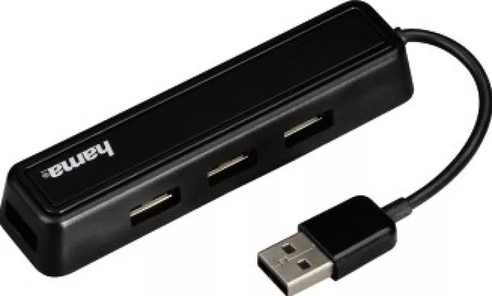 Hub USB Hama USB2.0 4 porturi Black 4007249121677 - cel.ro