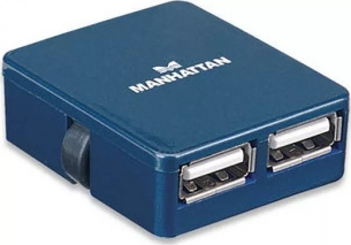 Hub USB Manhattan Micro blue 4 porturi 160605 - cel.ro