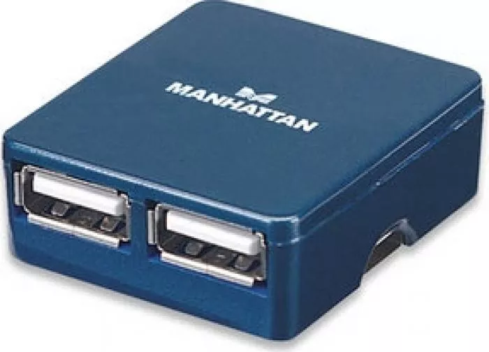 Hub USB Manhattan Micro blue 4 porturi 160605 - cel.ro