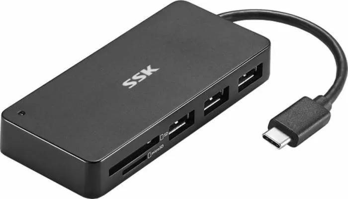 Hub USB SSK SHU-C510 USB 3.0 Black shu-c510 - cel.ro