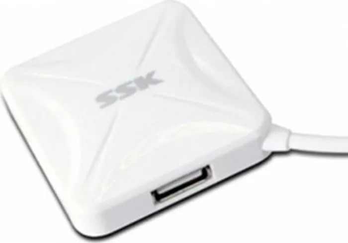 Hub USB SSK SHU027 4 x USB 2.0 White shu027-wh - cel.ro