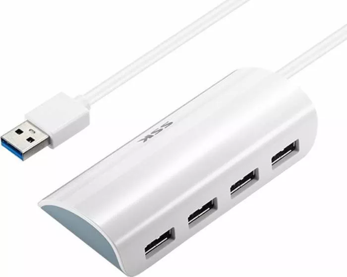 Hub USB SSK SHU808 USB 3.0 White shu808-wh - cel.ro