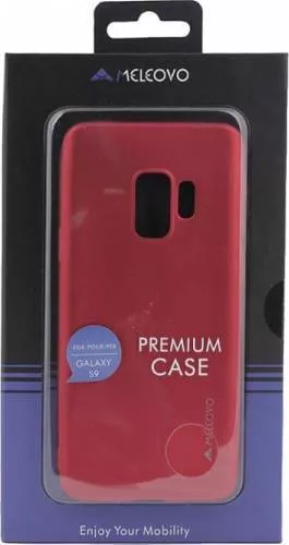 Husa Silicon Meleovo Samsung Galaxy S9 G960 Soft Slim Red aspect mat ...