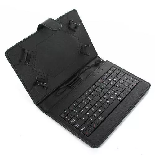 Husa Tableta 9.7 Inch Cu Tastatura Micro Usb Model X Negru Tip Mapa r2 ...