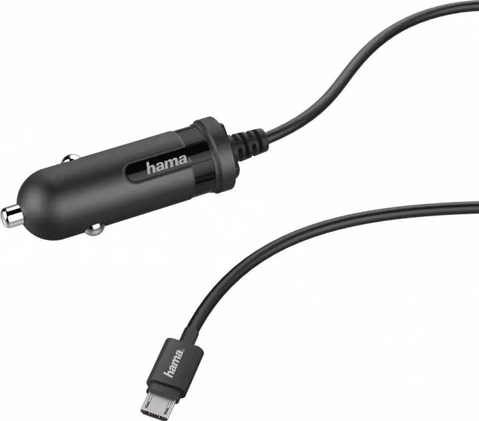 Incarcator Auto Hama microUSB 2.4A Negru 4047443356383 - cel.ro