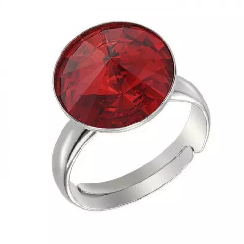 Inel argint 925 rodiat reglabil cu swarovski elements de 12 mm ir1240 - cel.ro