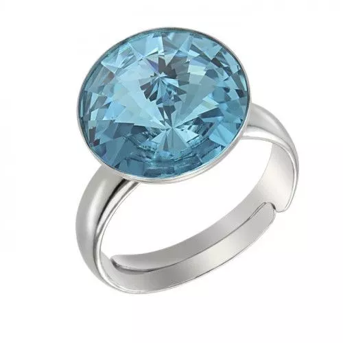 Inel argint 925 rodiat Reglabil cu swarovski elements Light Turquoise ir1214 - cel.ro