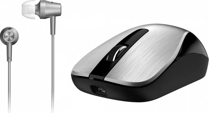 Kit Mouse+Casti Genius MH-8015 Silver g-31280002401 - cel.ro