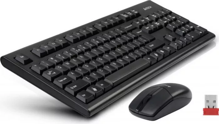 Kit Wireless Tastatura + Mouse A4Tech V-Track Desktop USB 3100N - cel.ro
