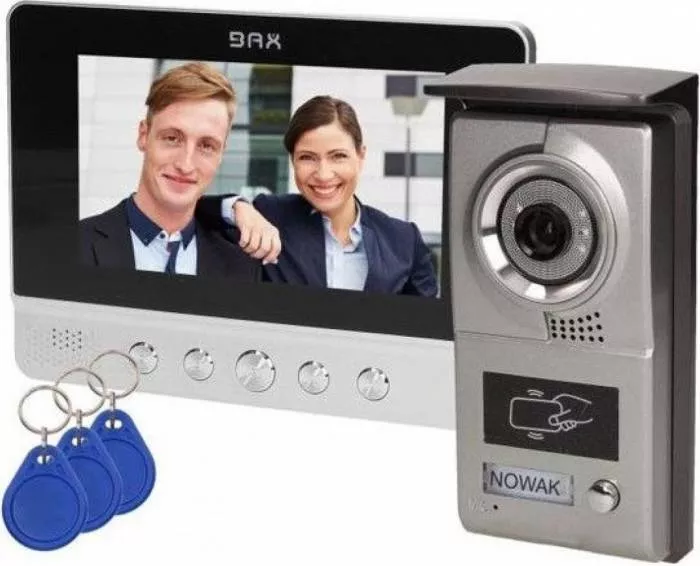 Kit videointerfon ORNO VDP-40 cu cititor etichete de proximitate si ...