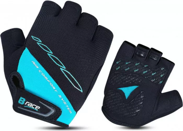 MANUSI B-RACE CU GEL NEGRUTURCOAZ L ivg080 - cel.ro