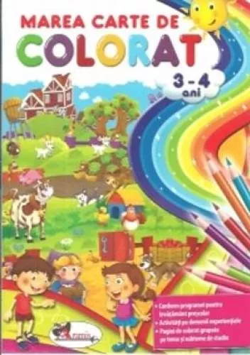 Marea carte de colorat 3-4 ani 978-606-706-182-6 - cel.ro