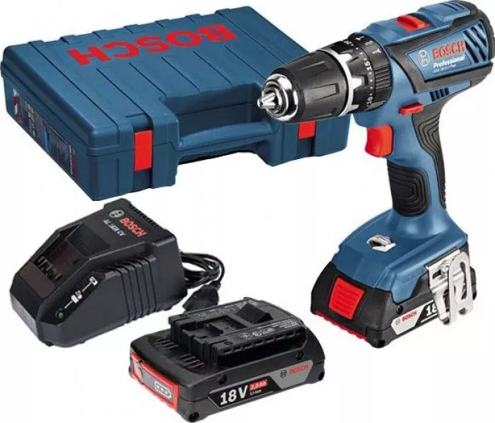 Masina de gaurit cu percutie Bosch GSB 18-2-LI Plus 2 acumulatori 2Ah ...