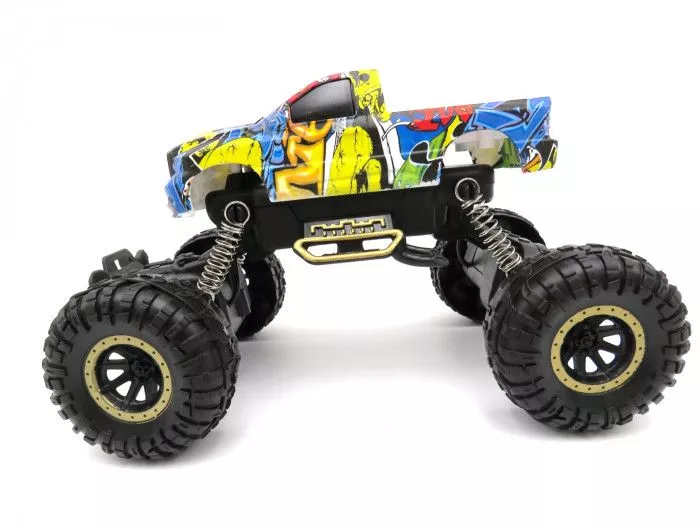Masina monster truck cu roti mari arcuri si telecomanda la CEL.ro