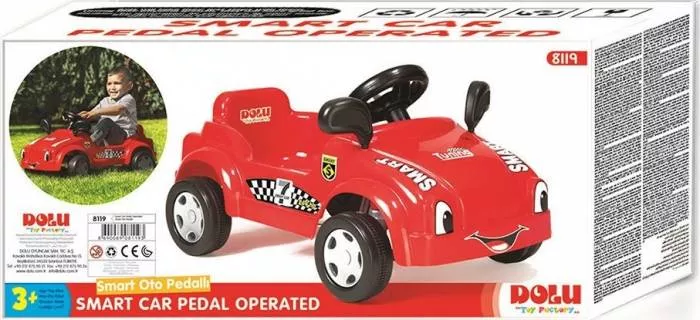 Masina Smart cu pedale DOLU mecanism cu pedale Rosie d8119 - cel.ro