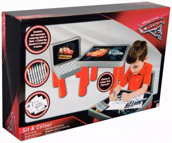 Masuta de colorat cu scaunel Cars 3 Sambro 374474 - cel.ro