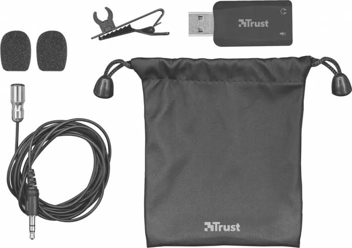 Microfon Trust Clip-on USB Negru 22487 - cel.ro
