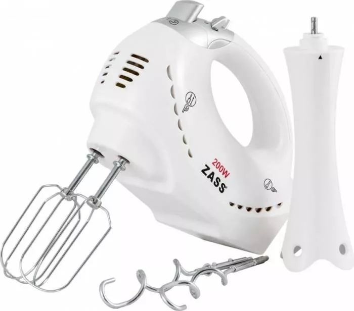Mixer cu blender Zass ZHM05B 200W 5 viteze Functie Turbo Alb zhm05b ...