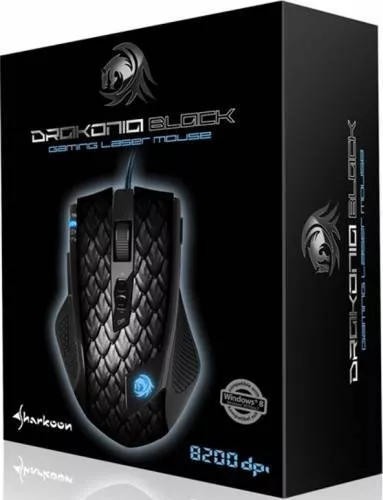 Mouse Gaming Sharkoon Drakonia Black 8200 DPI USB Black moskdrakoniabk ...