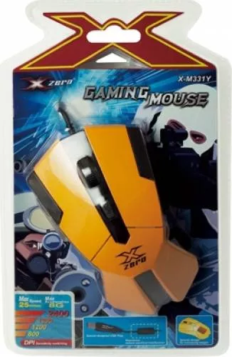 Mouse Gaming Vakoss X-Zero USB 2400dpi Yellow x-m331y - cel.ro