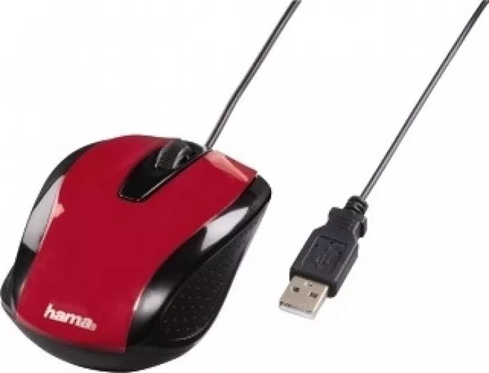 Mouse Optic Hama AM-5400 Red Metallic 4047443268341
