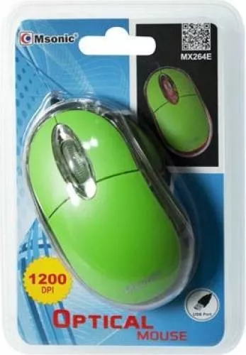 Mouse Vakoss Msonic MX264E USB 1200dpi Green mx264e - cel.ro