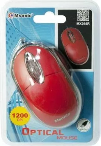 Mouse Vakoss Msonic MX264R USB 1200dpi Red mx264r - cel.ro