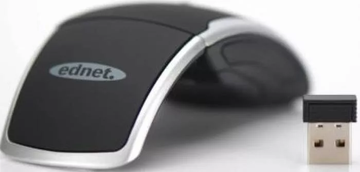 Mouse Wireless Ednet Curve Foldable Negru 81170 - cel.ro