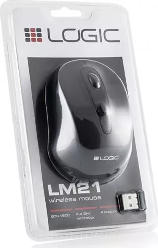Mouse Wireless Logic Concept LM-21 Optic 1600 DPI Negru m-lc-lm21