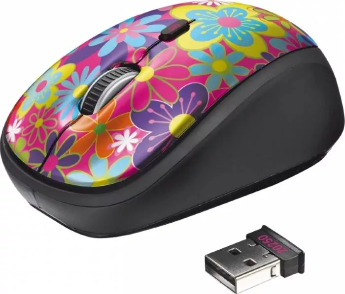 Mouse Wireless Trust Yvi Flower Power 20250 - cel.ro