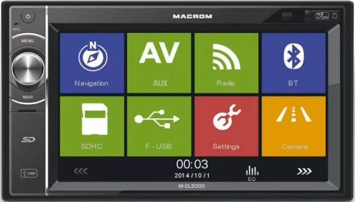 Multimedia Player auto Macrom M-DL5000 4x45W USB Touchscreen Bluetooth ...