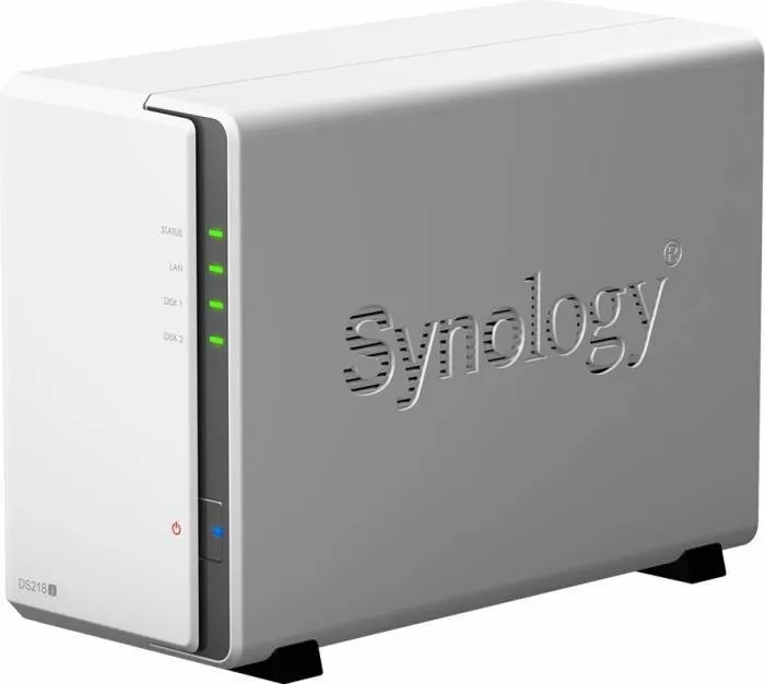 NAS Synology DiskStation DS218j 512MB RAM 2-Bay 1x GbE LAN 2 x USB 3.0 White - cel.ro