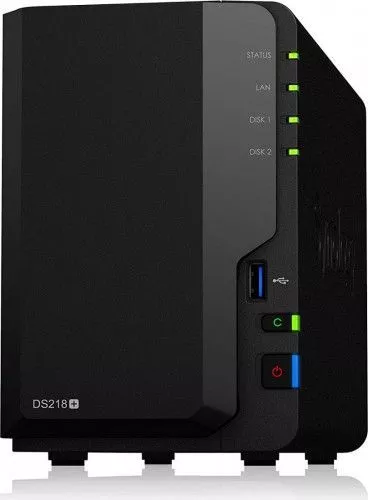 NAS Synology DS218+ 2GB RAM 2-Bay 1x GbE LAN 3 x USB3.0 Black ds218+ - cel.ro
