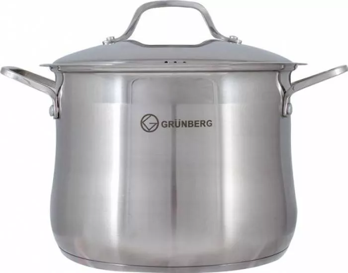 Oala Grunberg cu capac 24 cm Inox gr3124 - cel.ro Oala Grunberg cu capac 24 cm Inox gr3124 - cel.ro