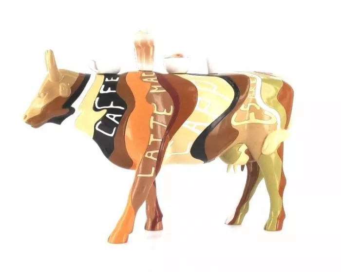 Obiect Decorativ Personalizat Vacuta Cafea cu Lapte Cadou Deosebit ...